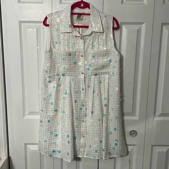 QUEEN OF SPARKLES | Dresses | Bnwt Queen Of Sparkles White Checker ...